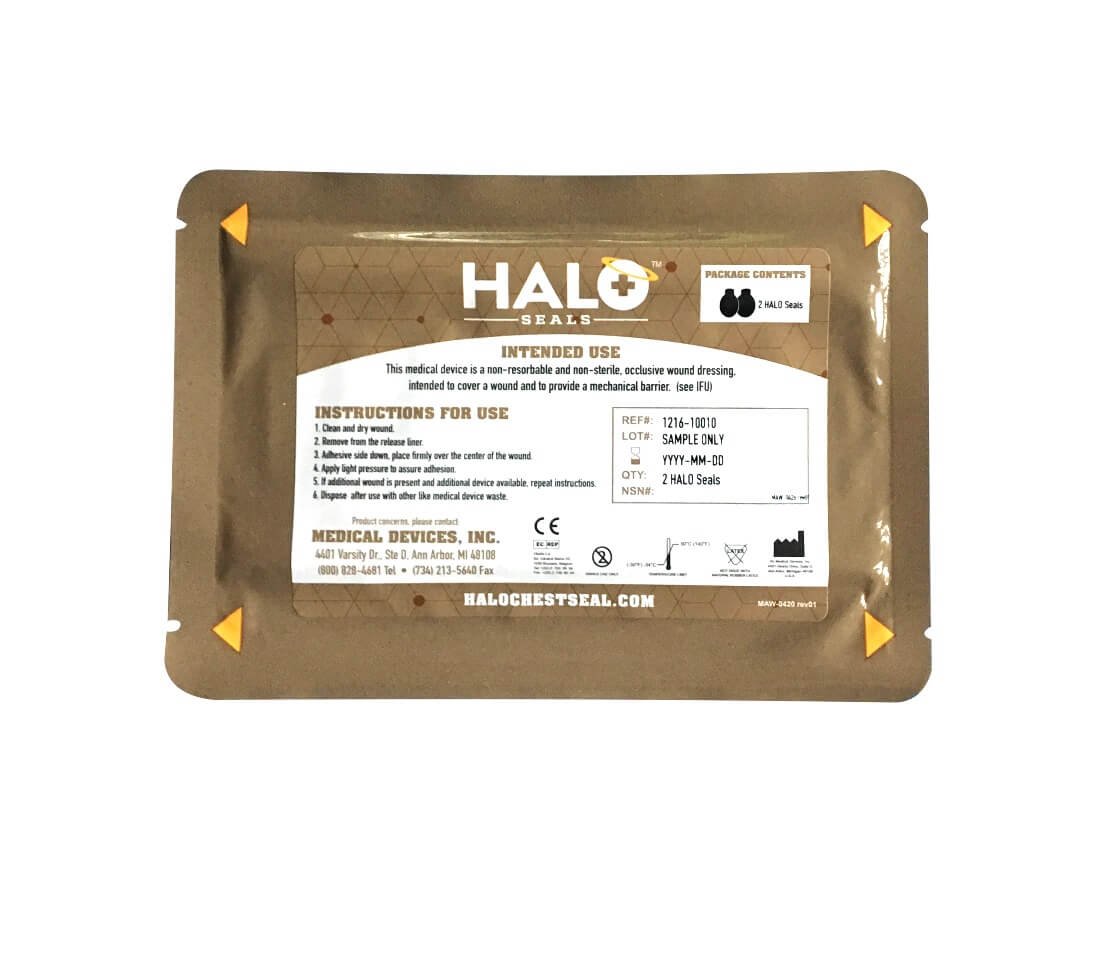 HALO Chest Seal Dressing - Double Pack Chest Wound Dressing - Aawee.com ...